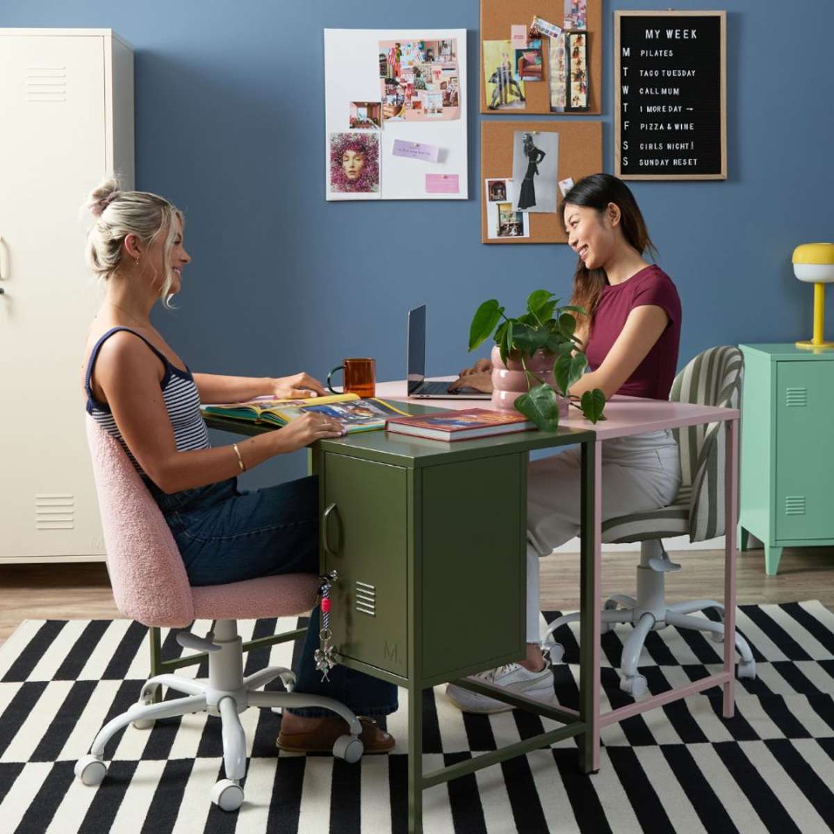 Mocka Original Locker Desk - Pink & Practical