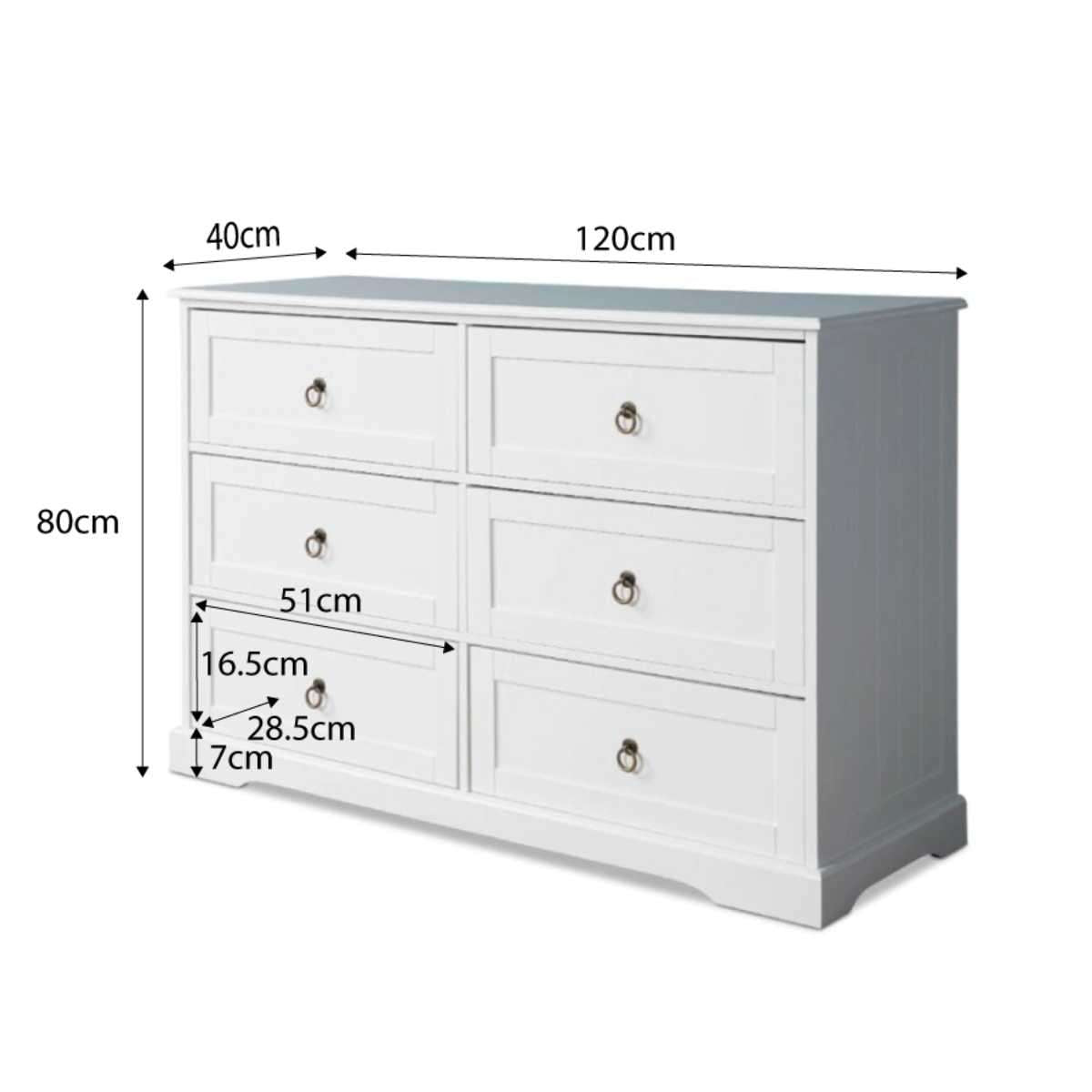 Six Drawer Hamptons Chest - Shop for Stylish Storage