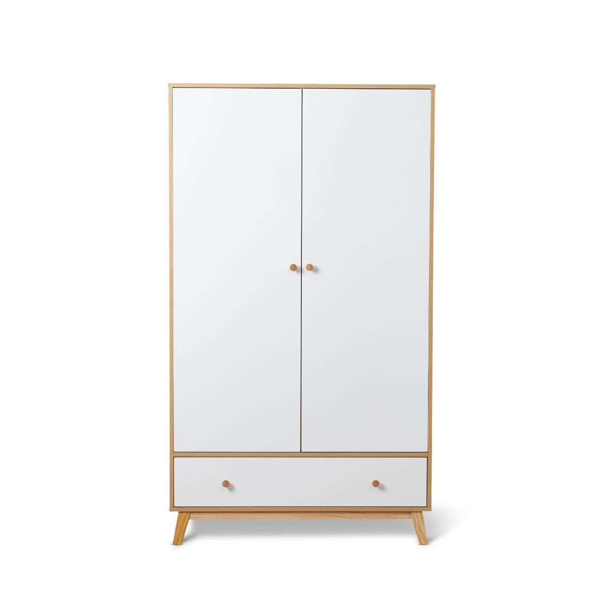Aspen Wardrobe - White/Natural | Storage | Mocka NZ