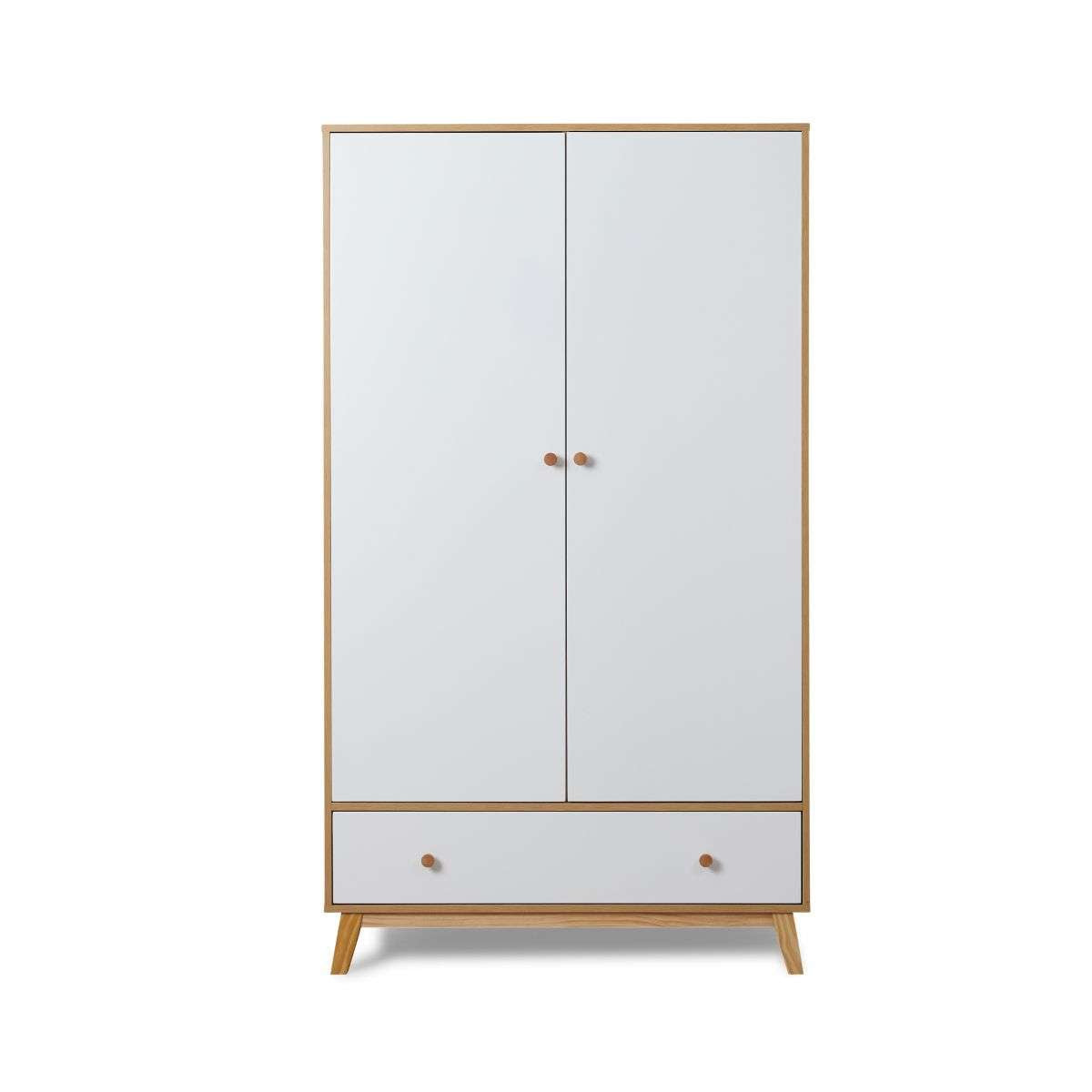 Aspen Wardrobe - White/Natural | Storage | Mocka NZ