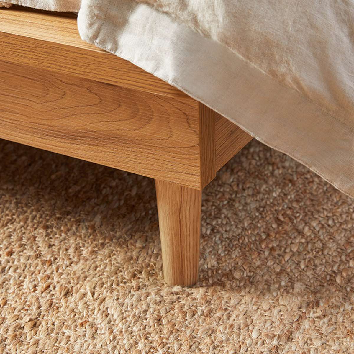 Queen Bed Base Natural | Scandi-style Bed Base | Mocka NZ