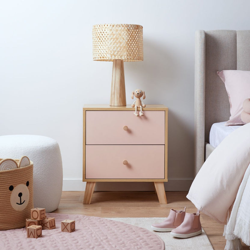 Aspen Bedside Table - Pink | Bedroom Furniture | Mocka NZ