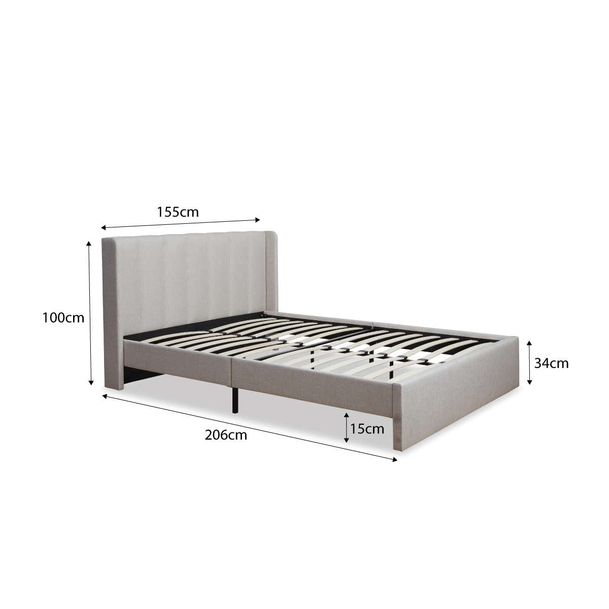 Quinn Double Bed - Natural | Bedroom Furniture | Mocka NZ