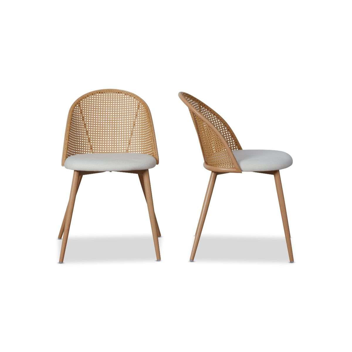 Avila Dining Chair Set of 2 - Natural | Mocka NZ
