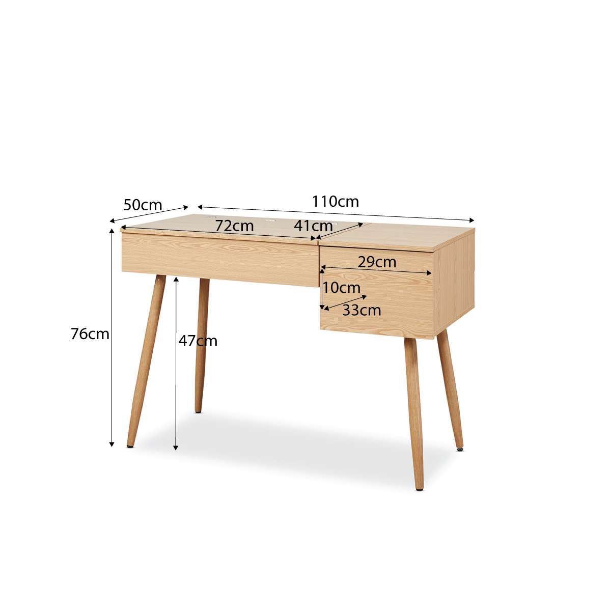 Leia Make-Up Table - Natural | Mocka NZ