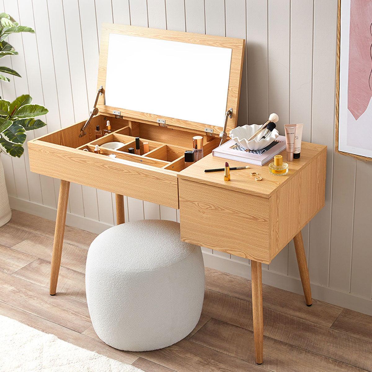 Leia Make-Up Table - Natural | Mocka NZ
