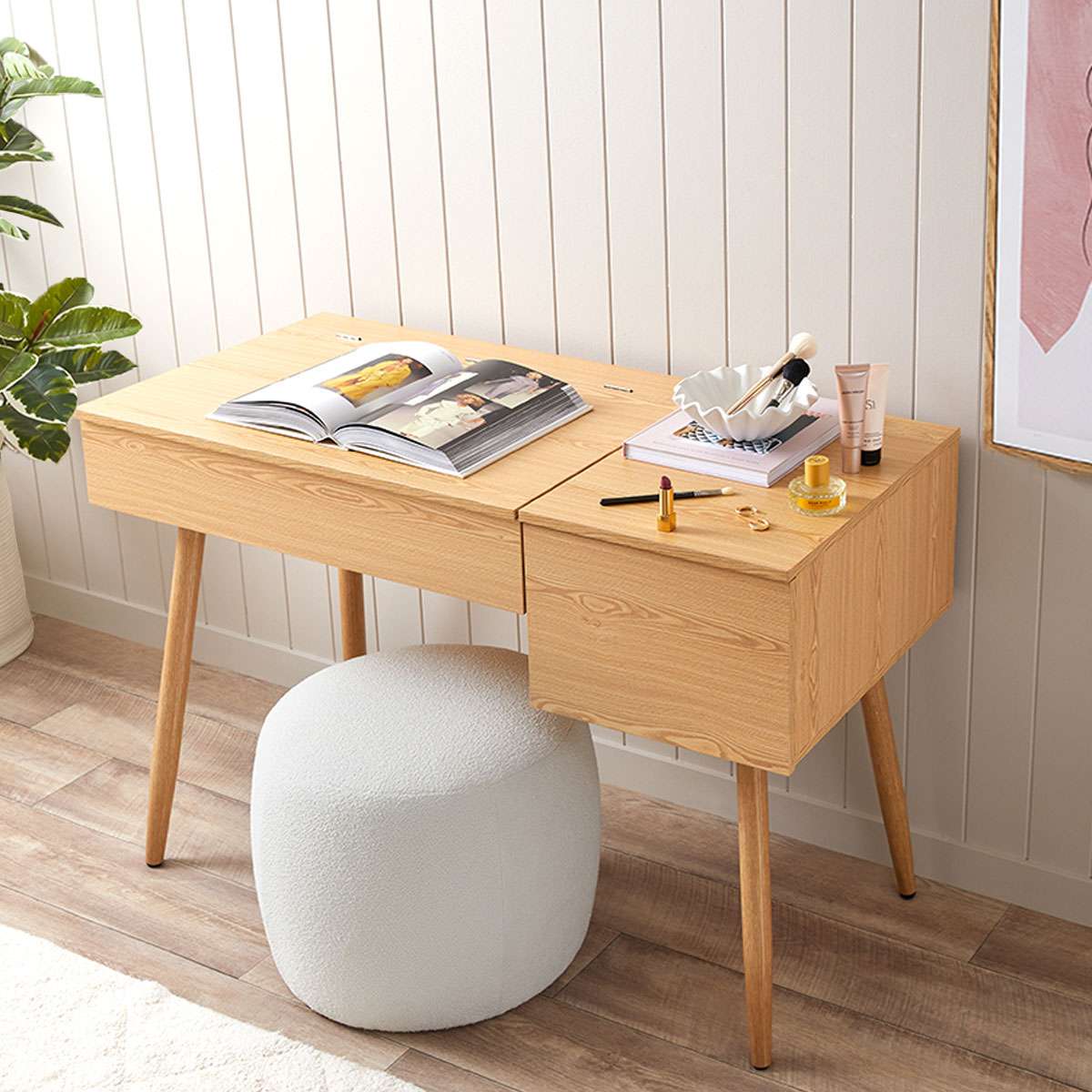 Leia Make-Up Table - Natural | Mocka NZ
