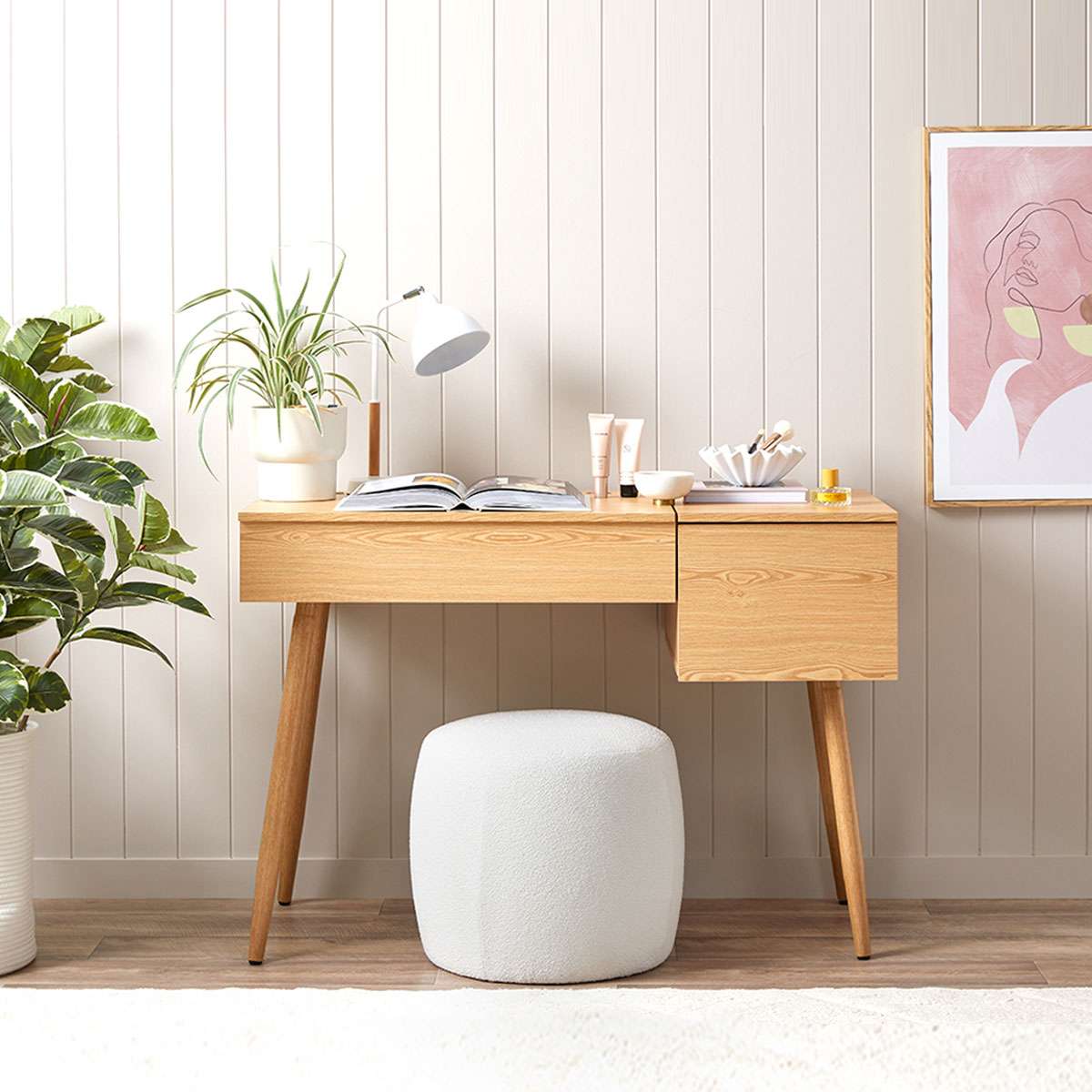 Leia Make-Up Table - Natural | Mocka NZ
