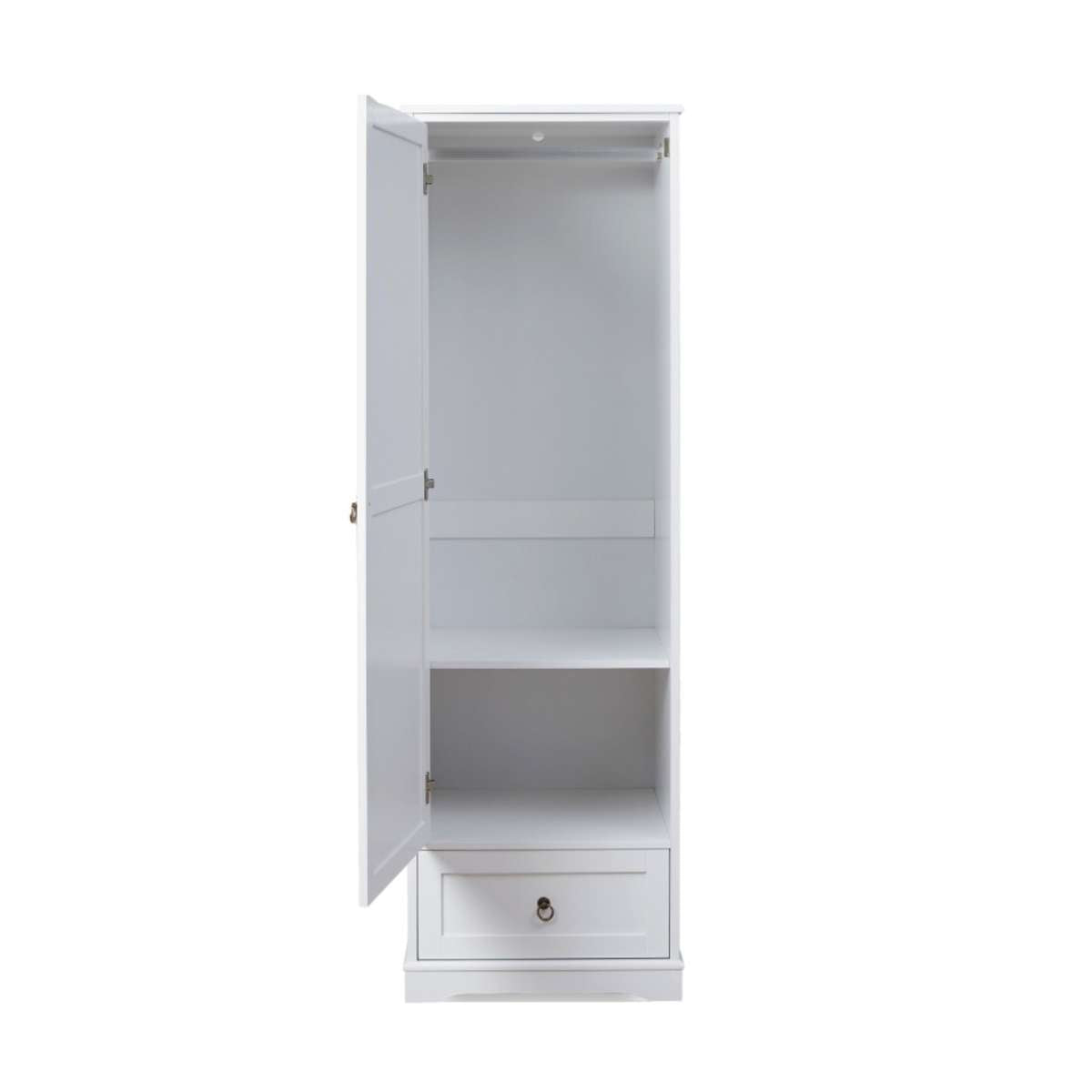 Hamptons White One Door Wardrobe | Vertical Design