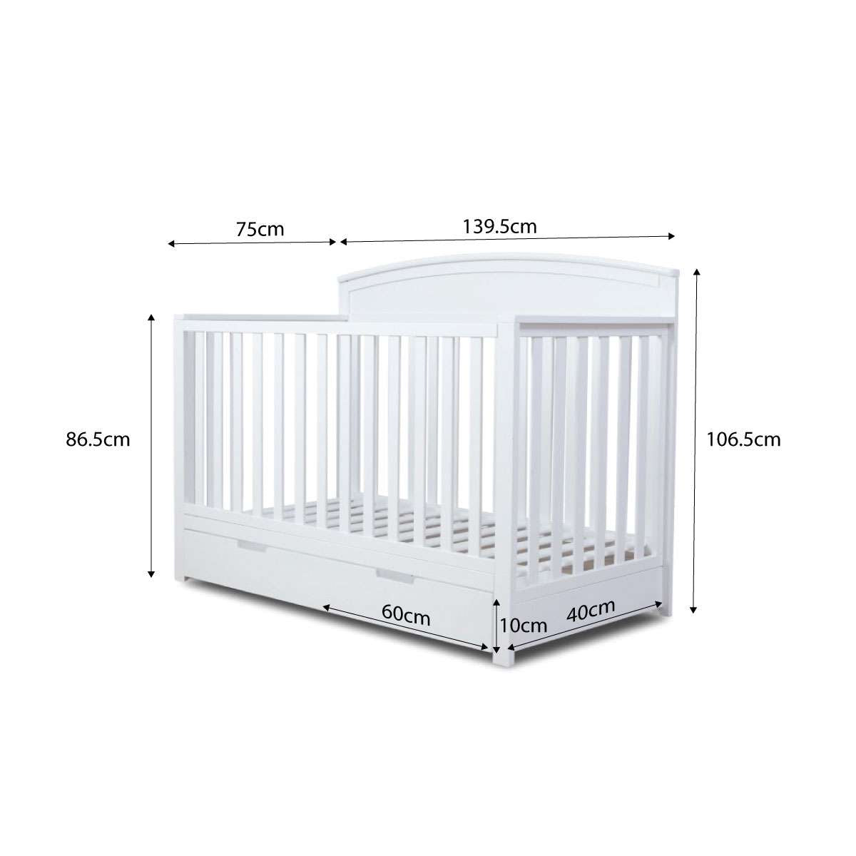 Mocka Harbor White Cot Bundle: Your Nursery's Must-Have