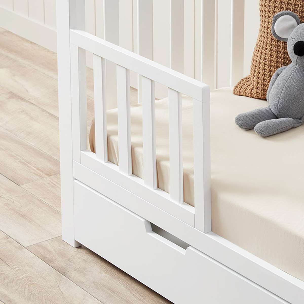 Mocka Harbor White Cot Bundle: Your Nursery's Must-Have