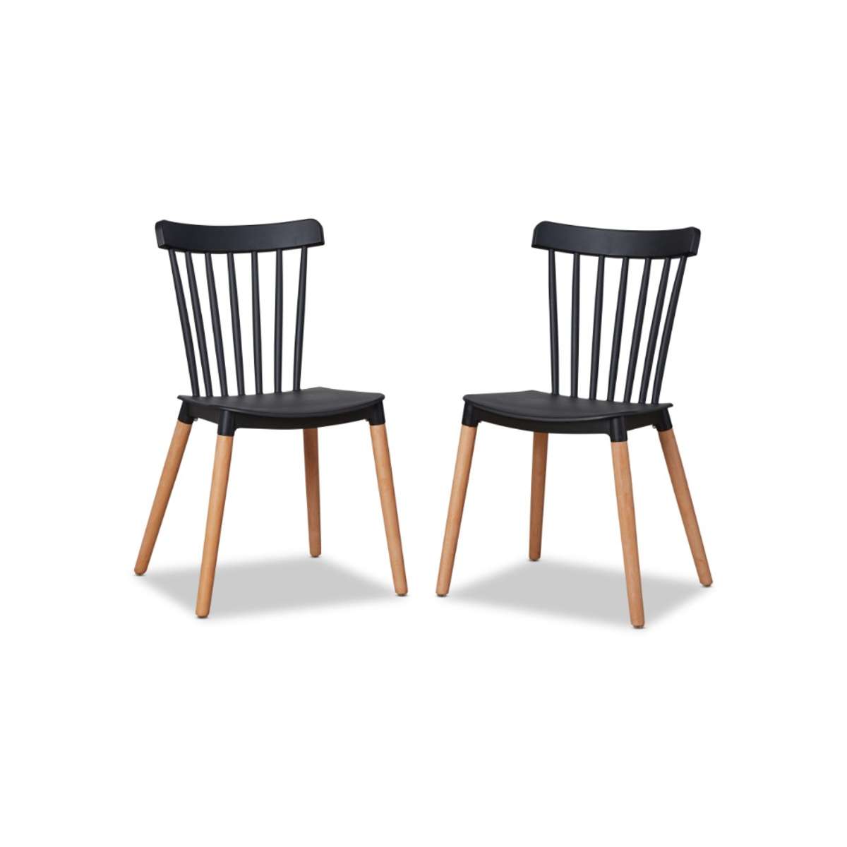 Frida Dining Chair Set of 2 - Black | Mocka