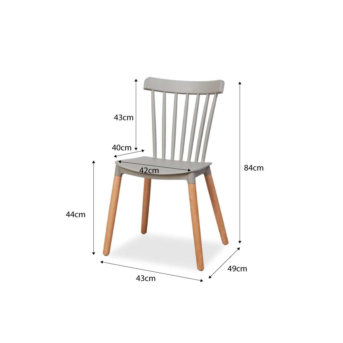 Frida Dining Chair - Set of 2 (Stone) | Mocka