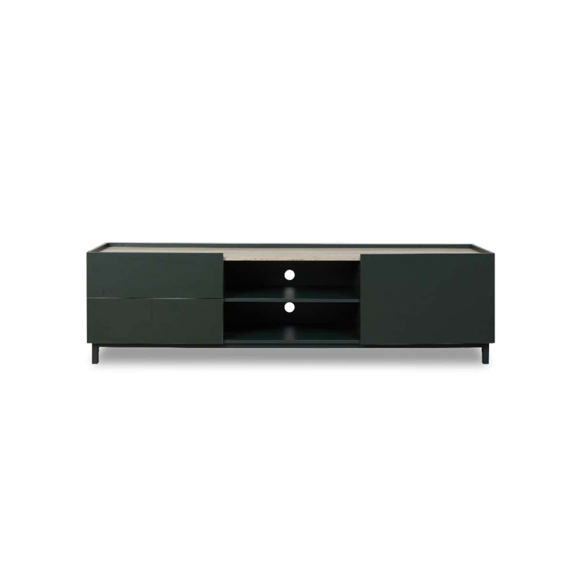 Murphy TV Unit Green/Natural - Modern & Durable | Mocka