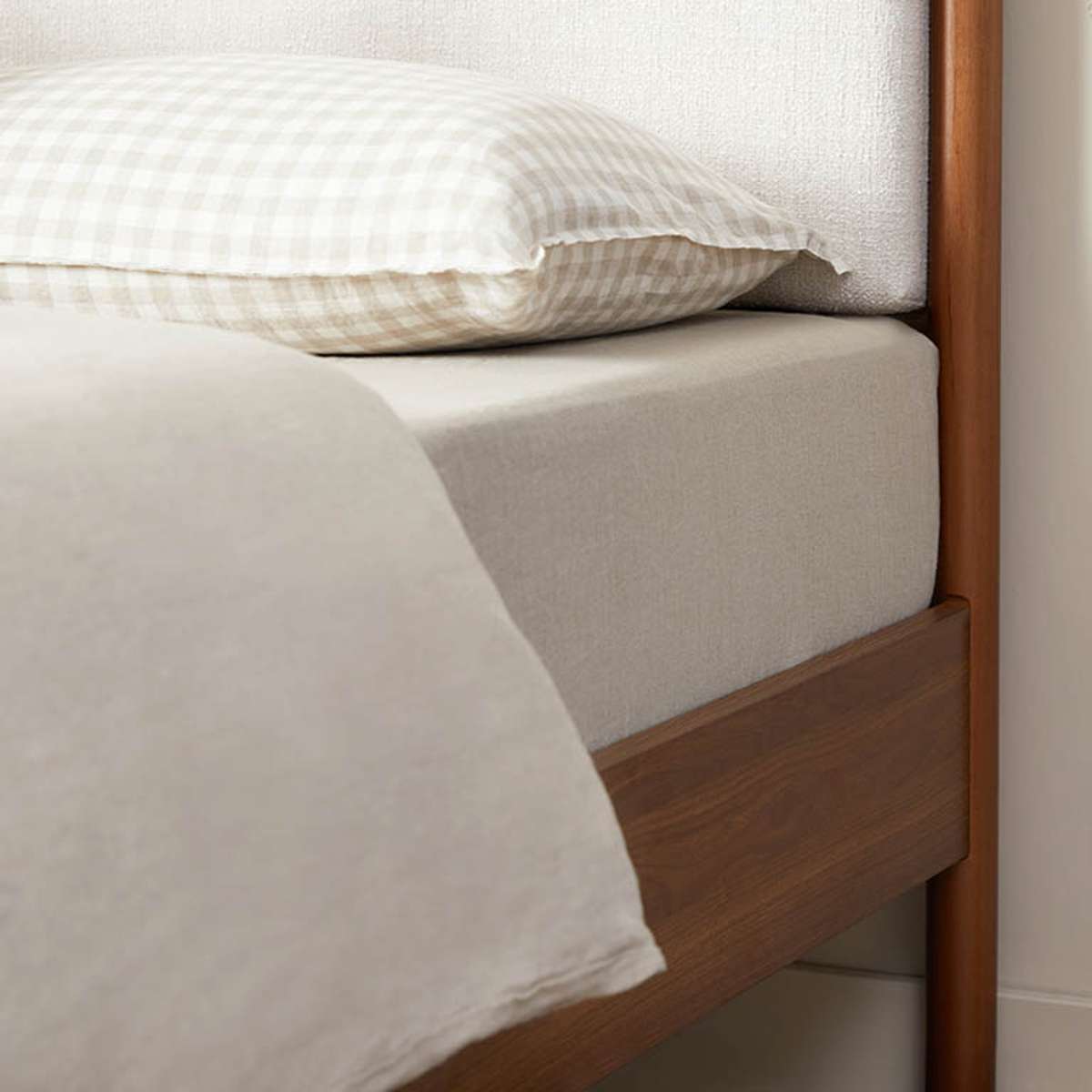 Blair Queen Bed - Walnut | Japandi Elegance | Shop at Mocka NZ