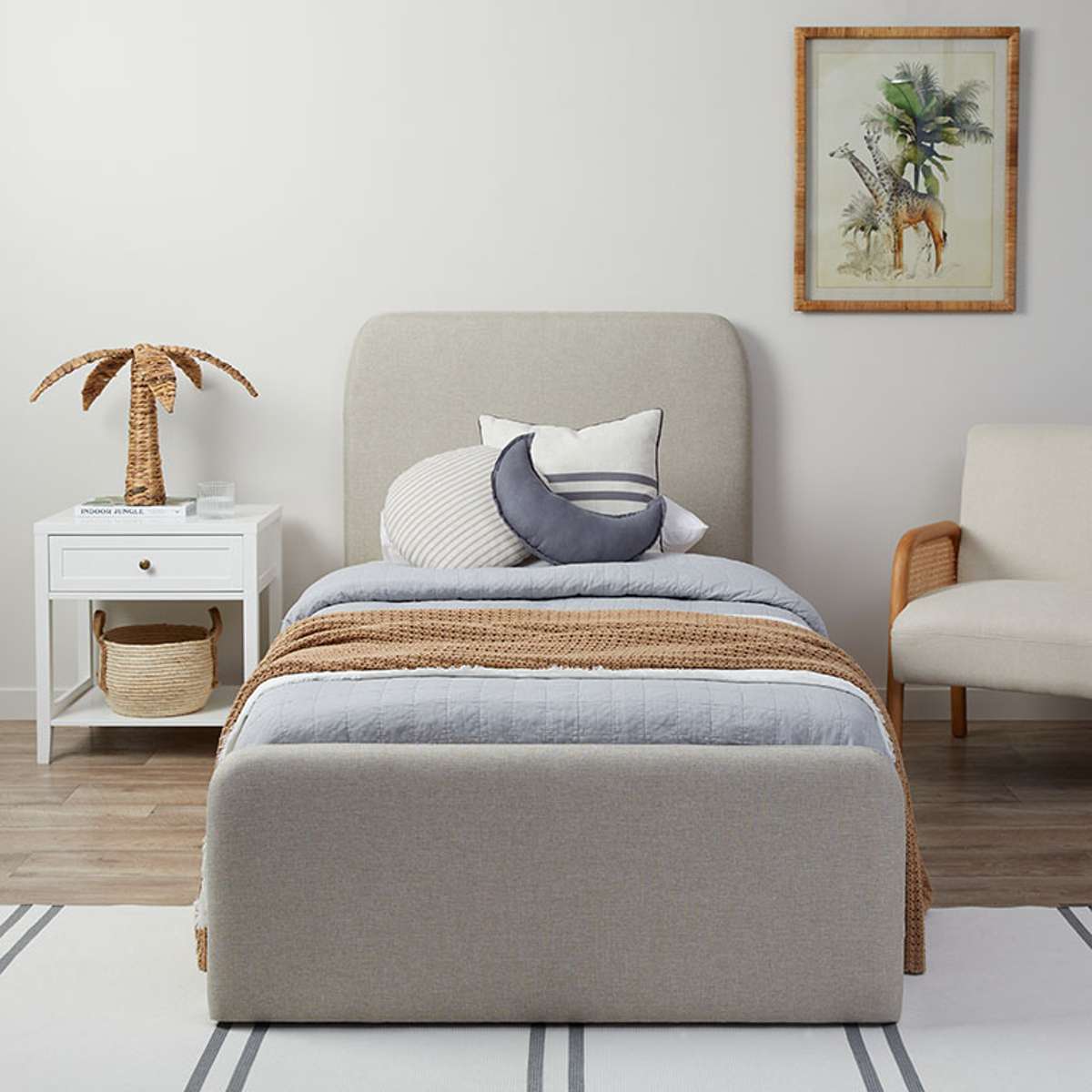 Sully Storage Single Bed - Natural | Stylish & Practical | Mocka
