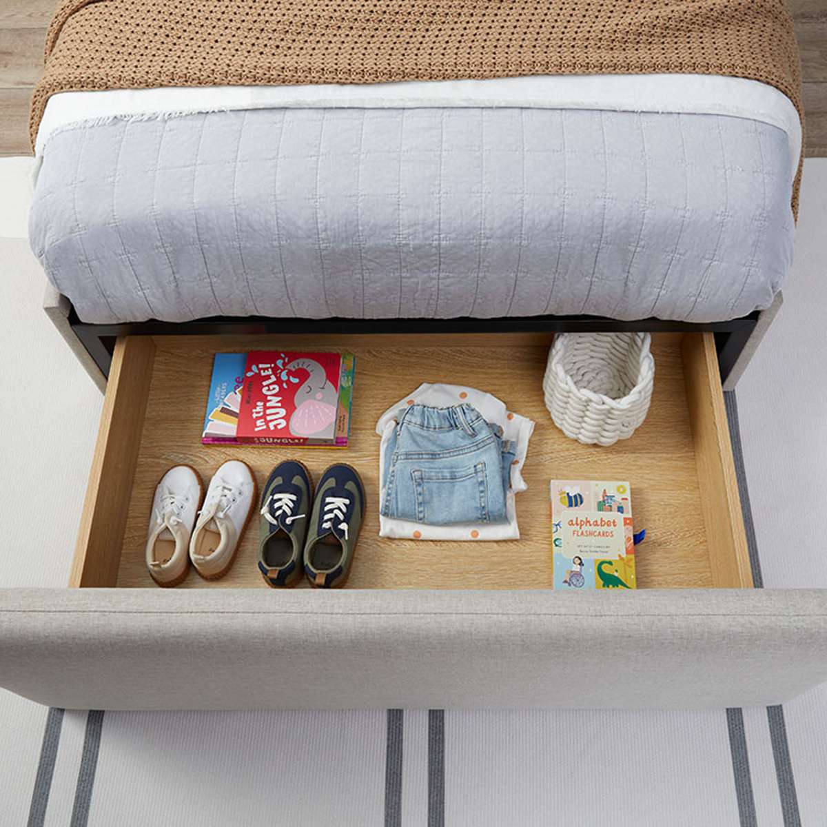 Sully Storage Single Bed - Natural | Stylish & Practical | Mocka