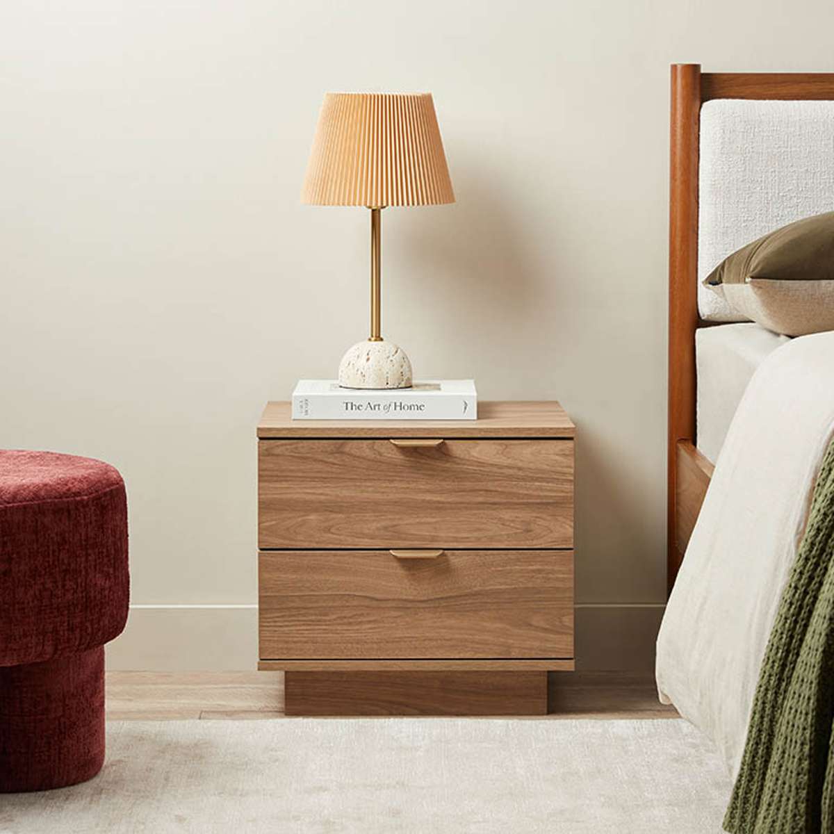 Maverick Bedside Table - Pecan - Elegant Storage | Mocka