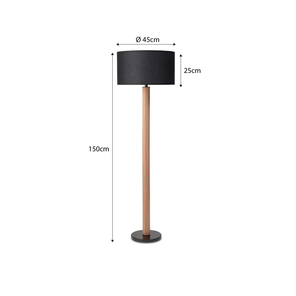 Eve Floor Lamp with Marble Base | Mocka
