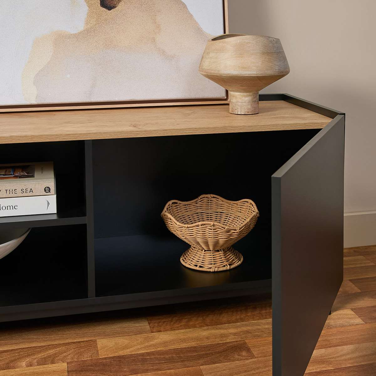 Murphy Entertainment Unit Black/Natural - Mocka