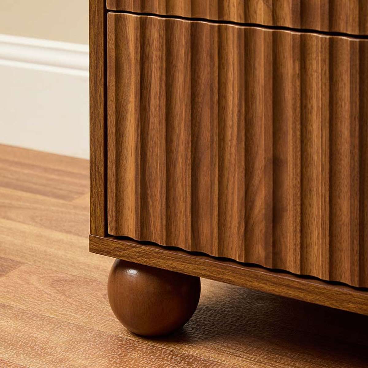 Deven Bedside Table | Walnut Finish - Mocka
