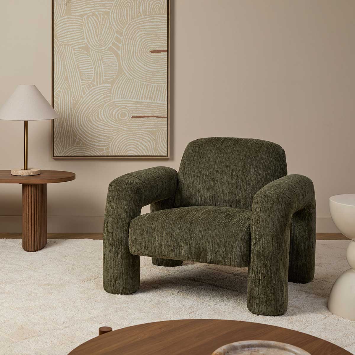 Felix Occasional Chair in Dark Green | Mocka NZ